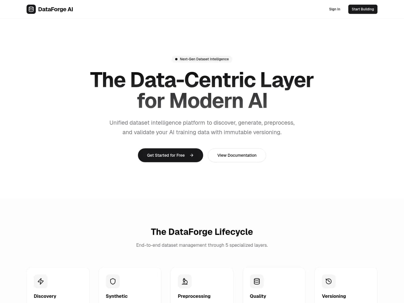 DataForge AI Platform