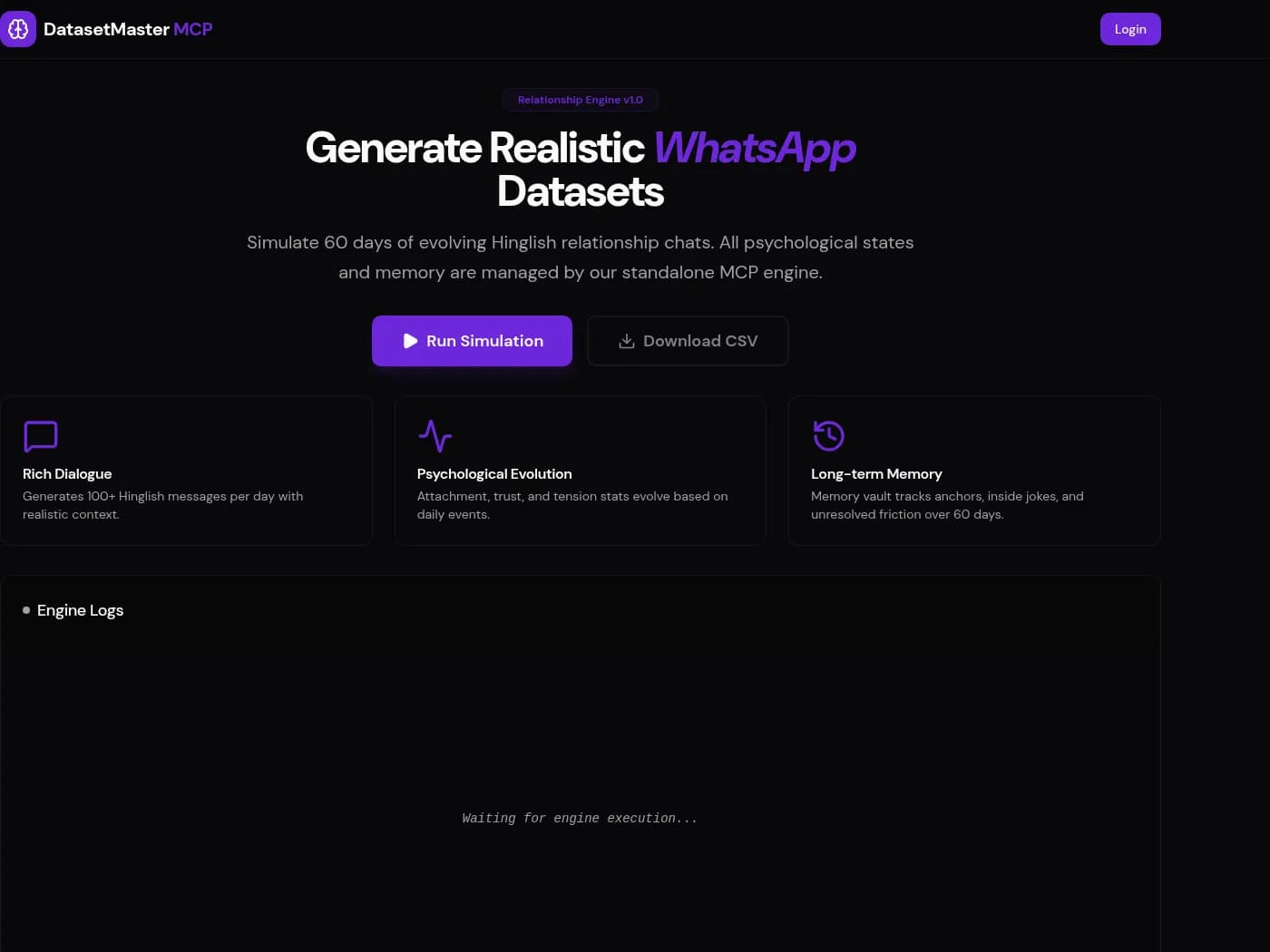 DatasetMaster MCP Engine