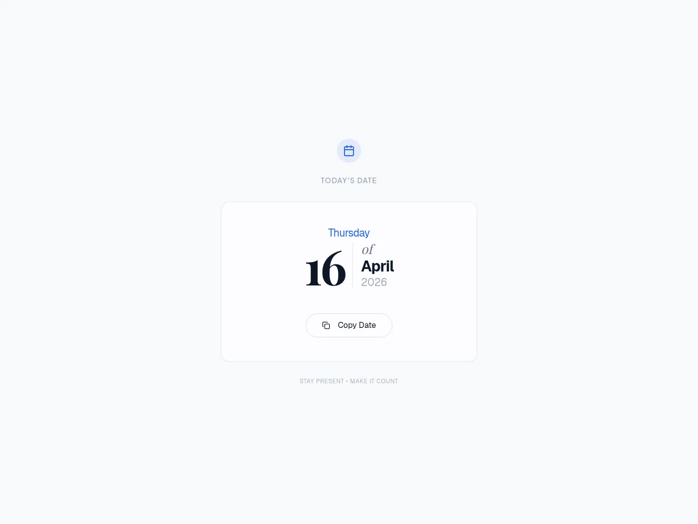 Today's Date Widget