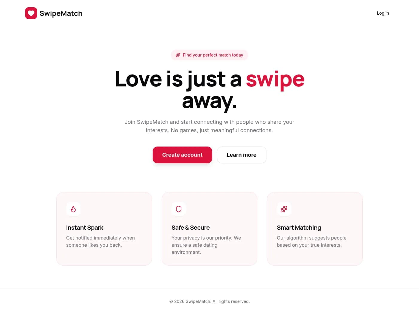 SwipeMatch Dating App