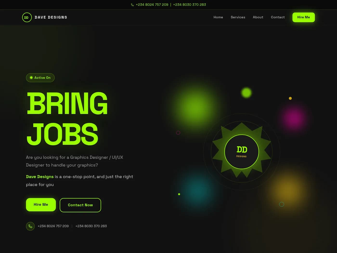Dave Designs Website