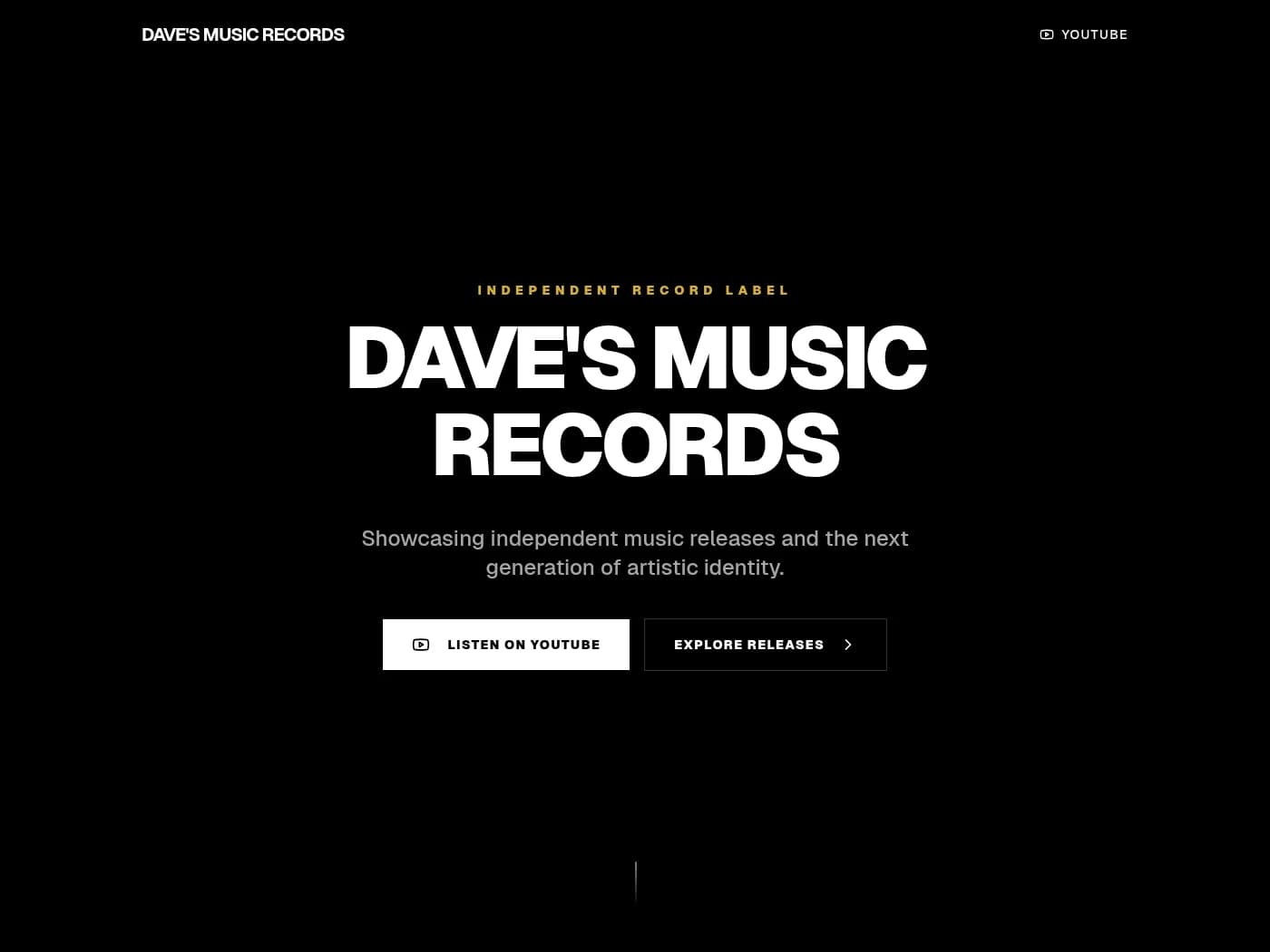 Dave's Music Label Landing