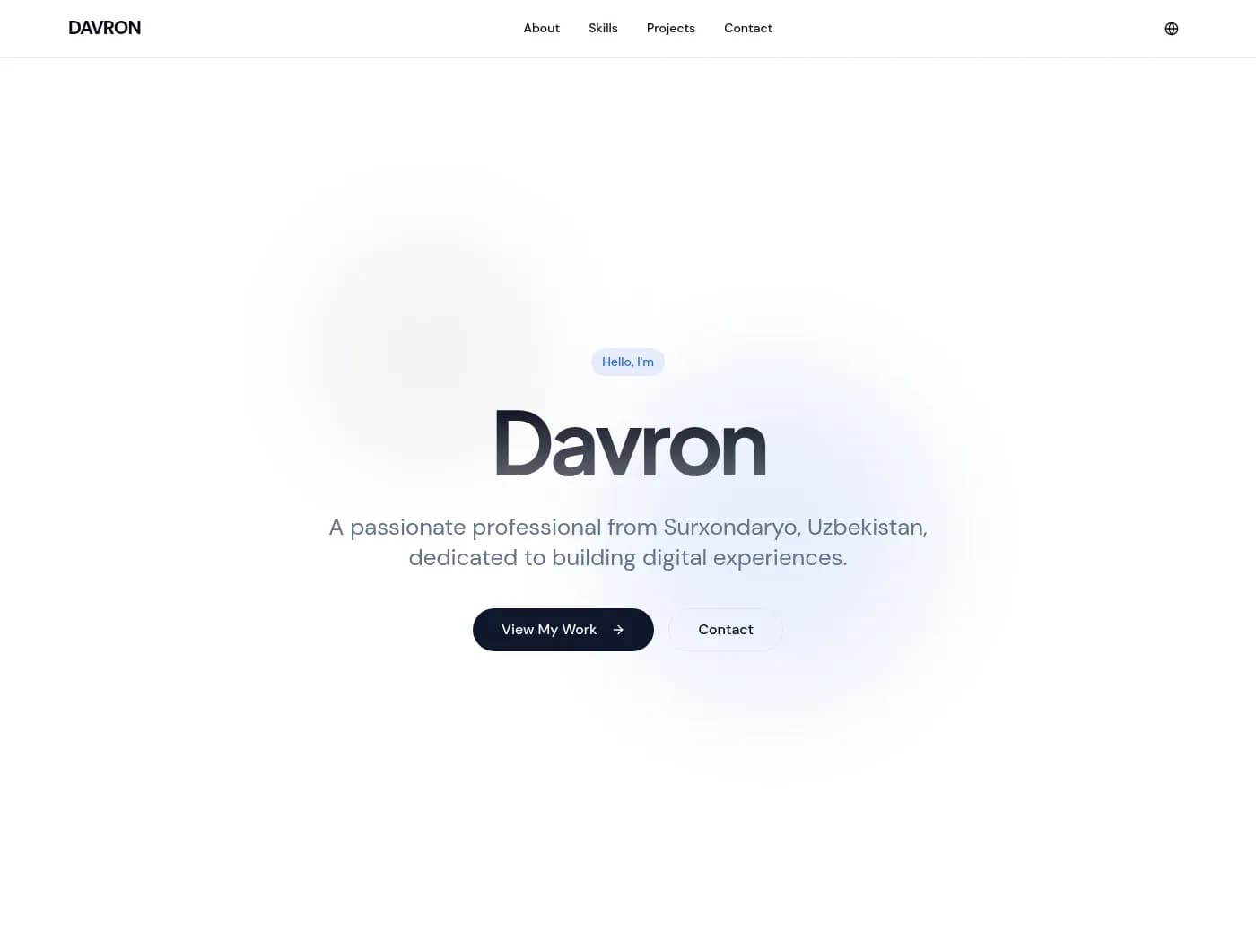 Davron Portfolio Site