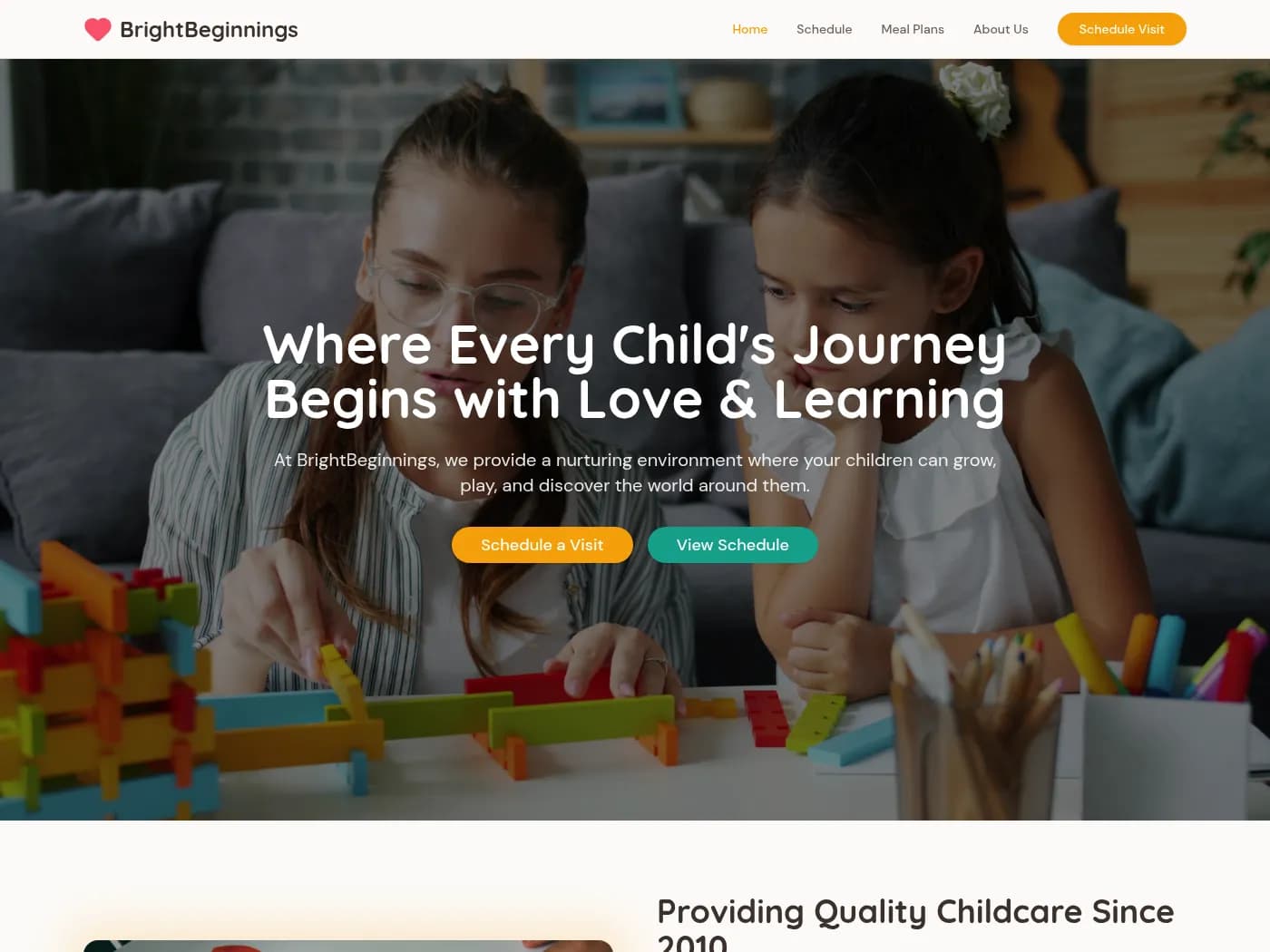 BrightBeginnings Daycare Site