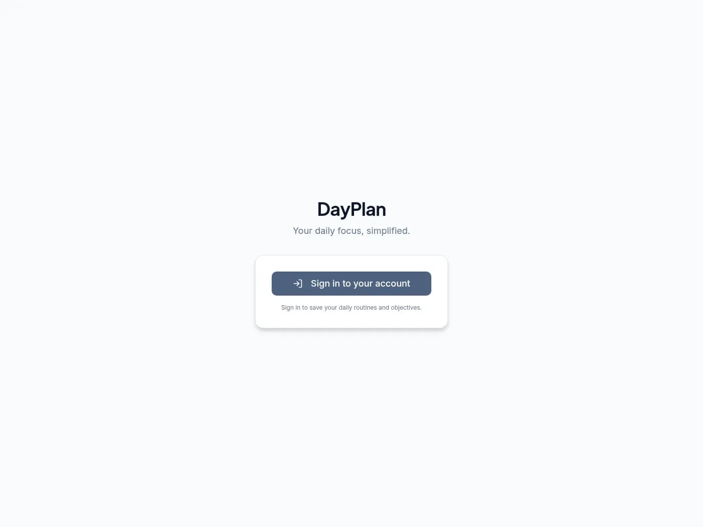 DayPlan Dashboard