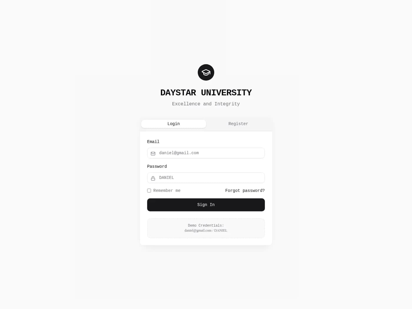 Daystar School Portal
