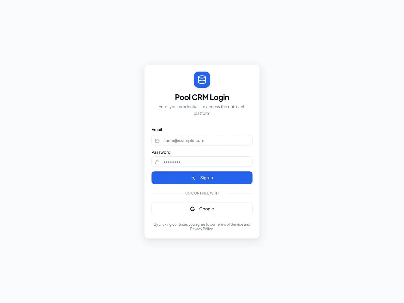 DB Frontend Dashboard