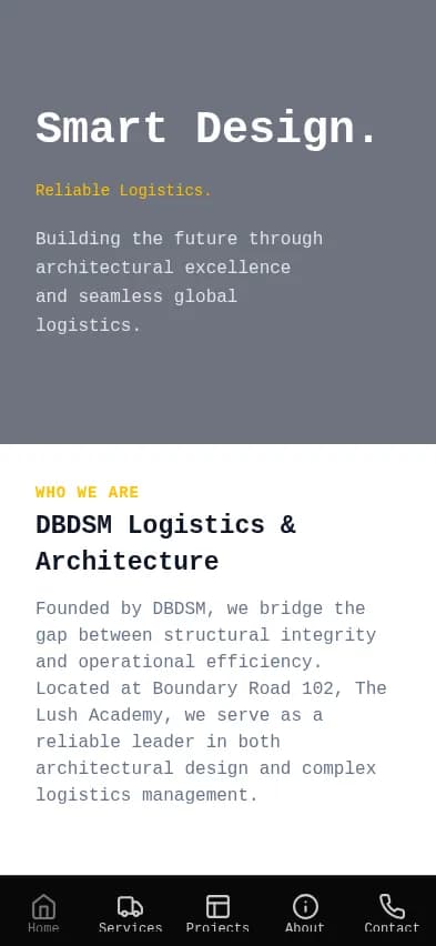 DBDSM Logistics & Architecture