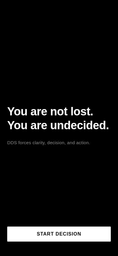 DDS – Decision Discipline App