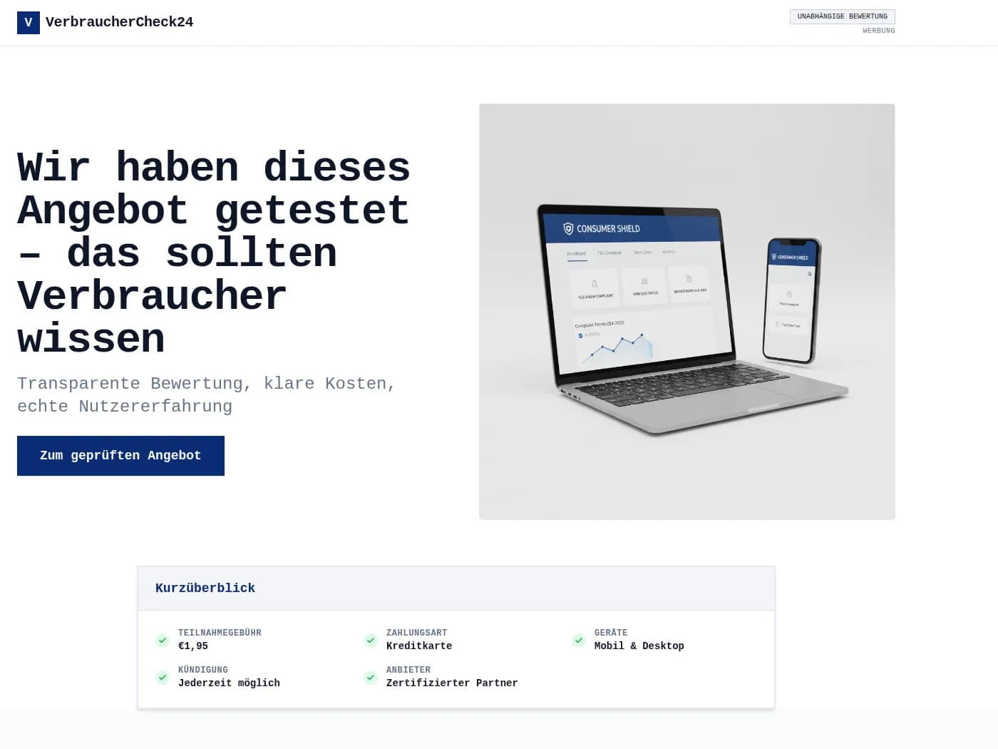 VerbraucherCheck Blueprint