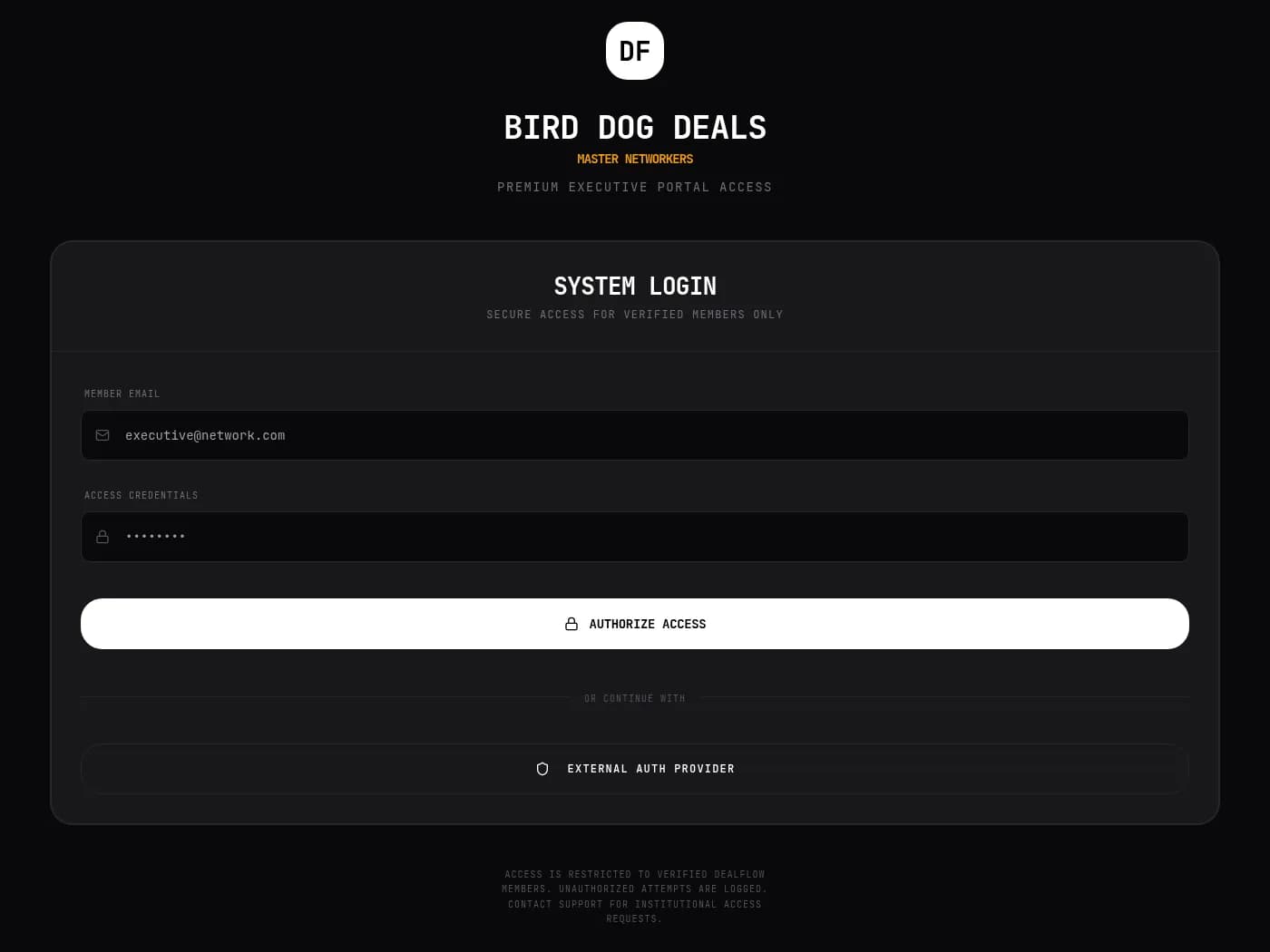 DealFlow Network Hub