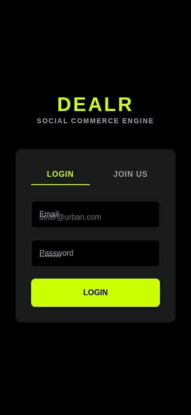 DEALR Social-Commerce App