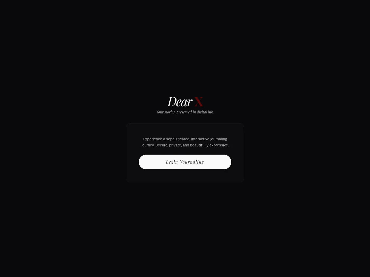 Dear X Journal