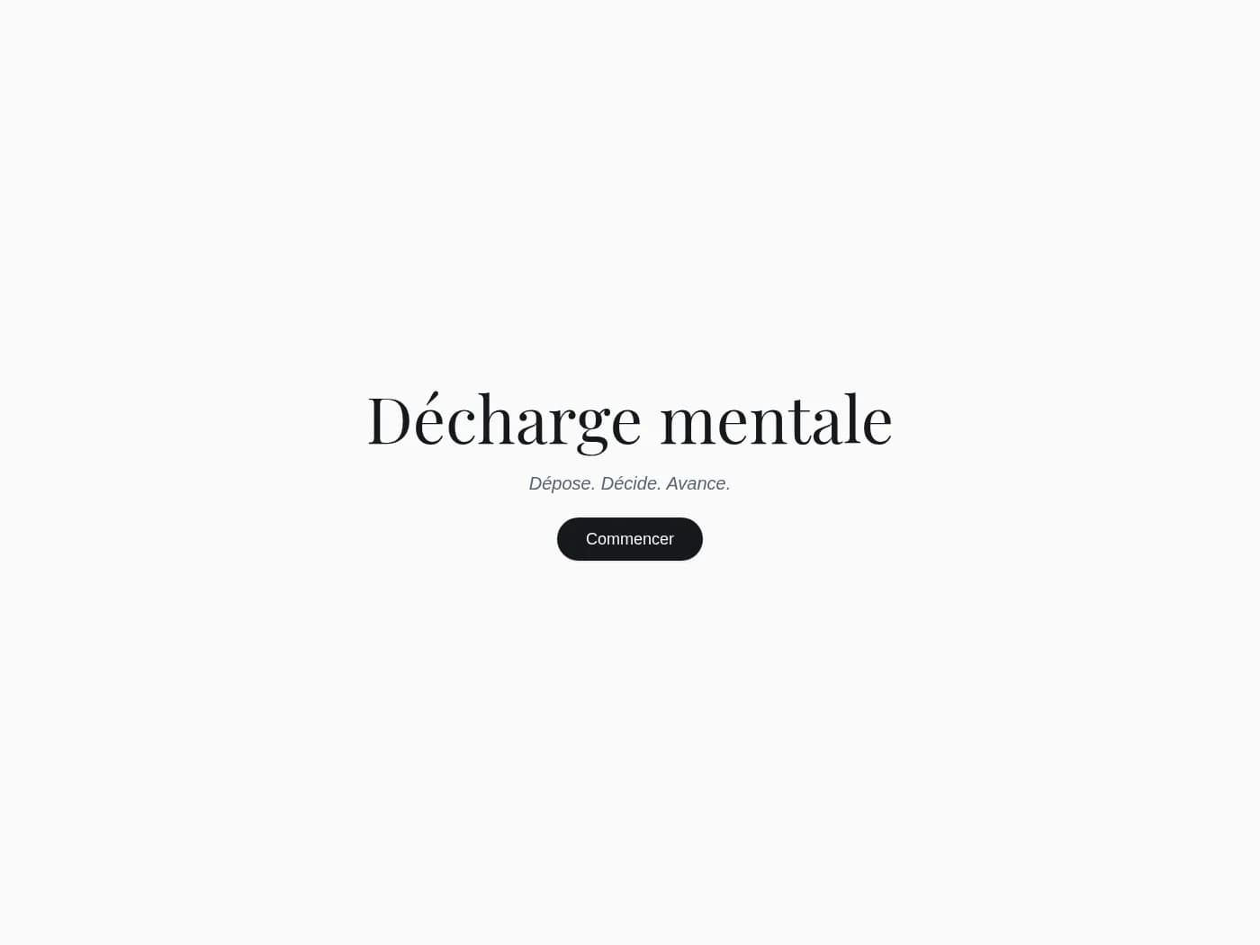 Décharge Mentale Hub