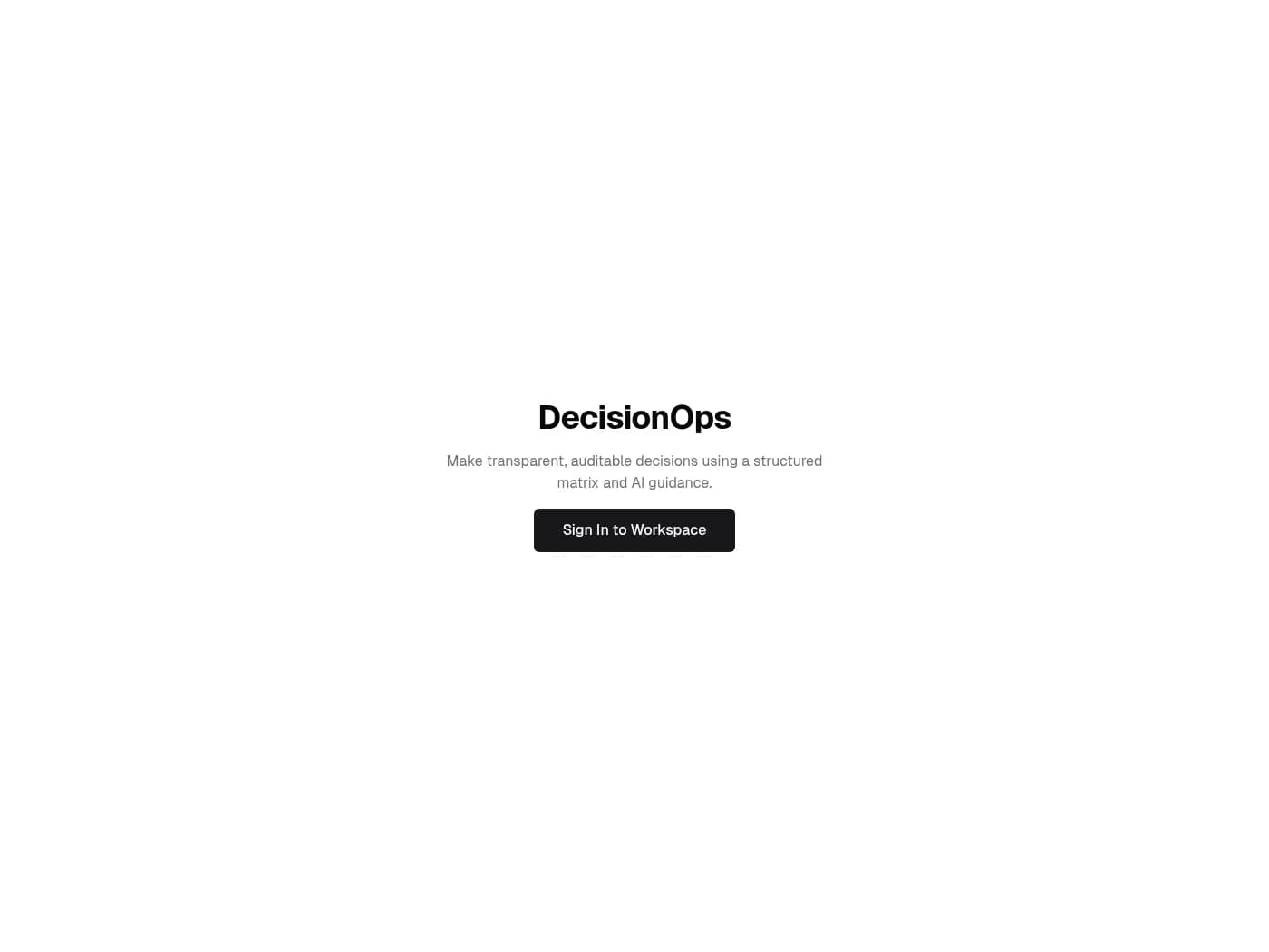 DecisionOps Evaluation Workspace