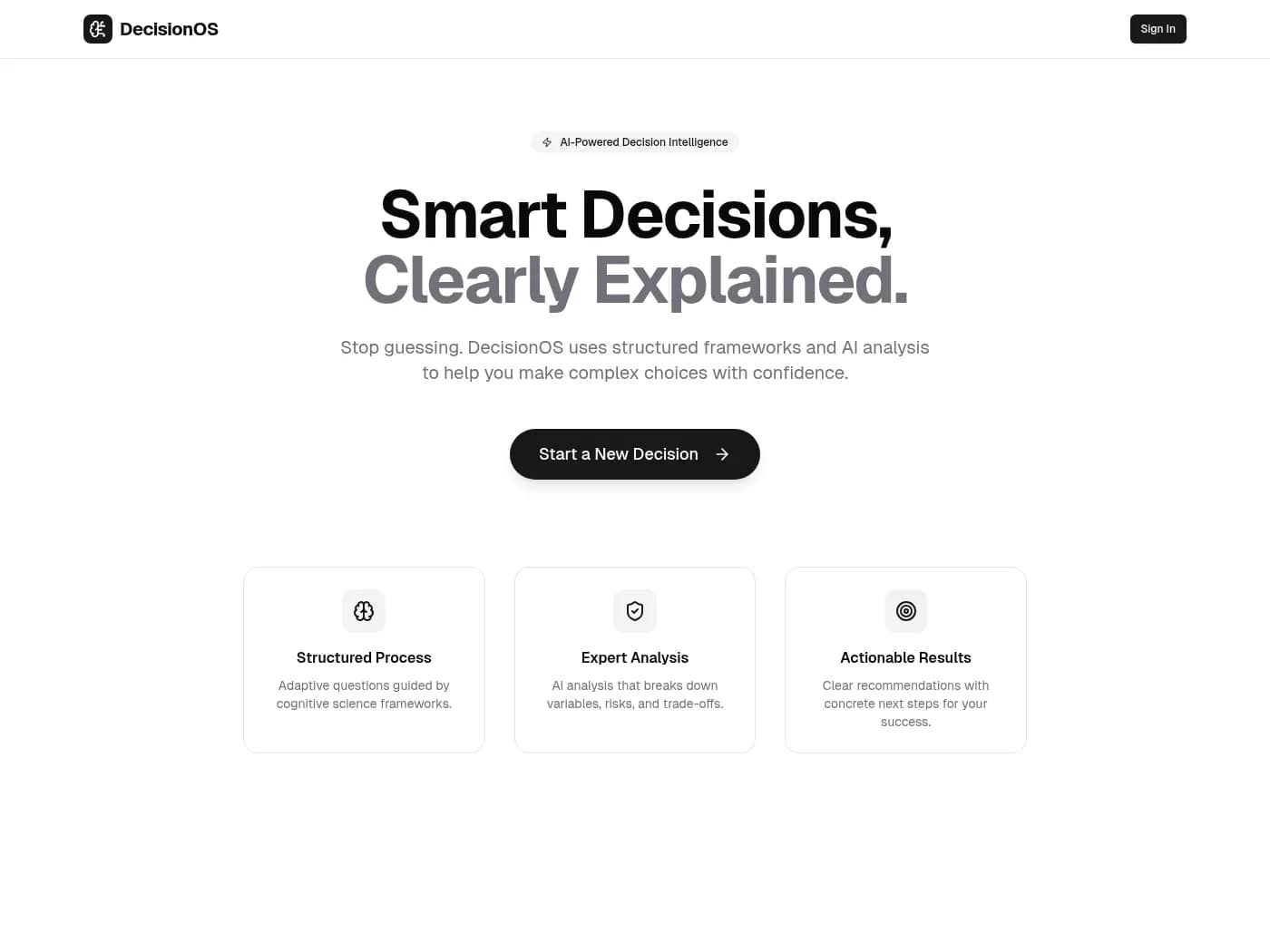 DecisionOS: AI Decision Engine