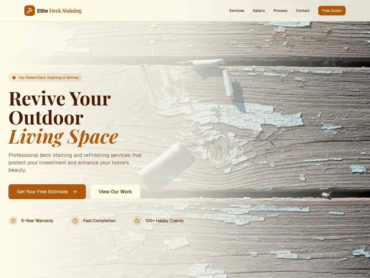 Elite Deck Staining Site