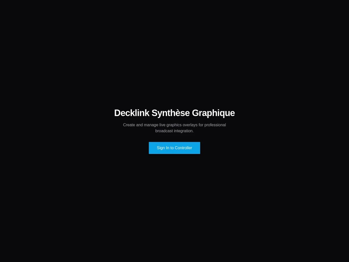 Decklink Synthèse Graphique