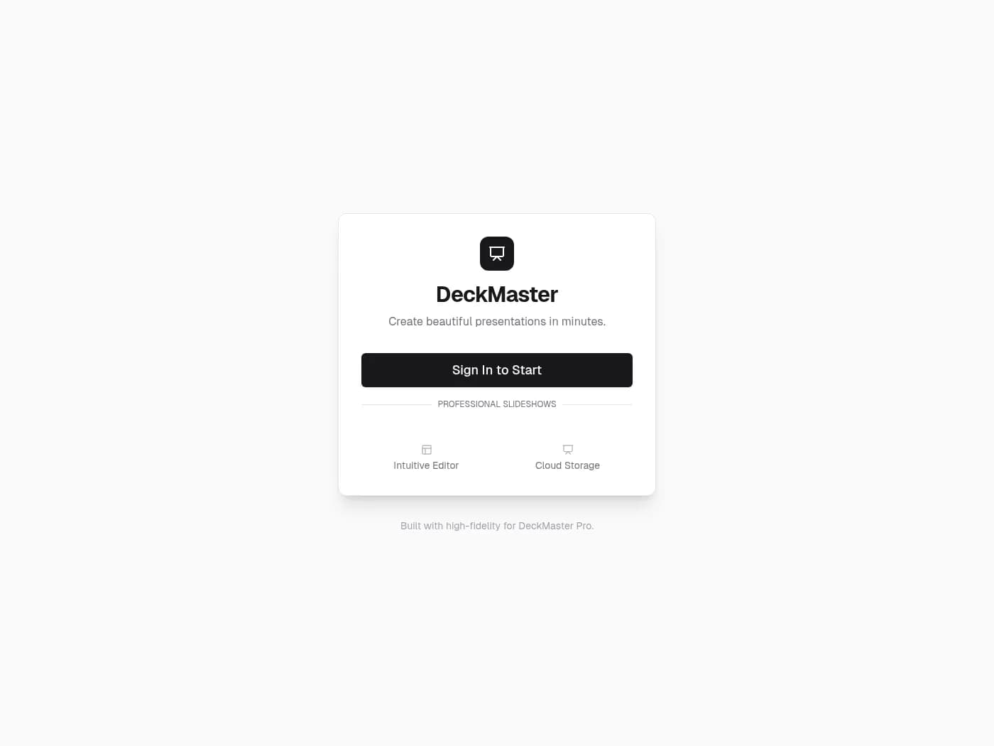 DeckMaster Slides