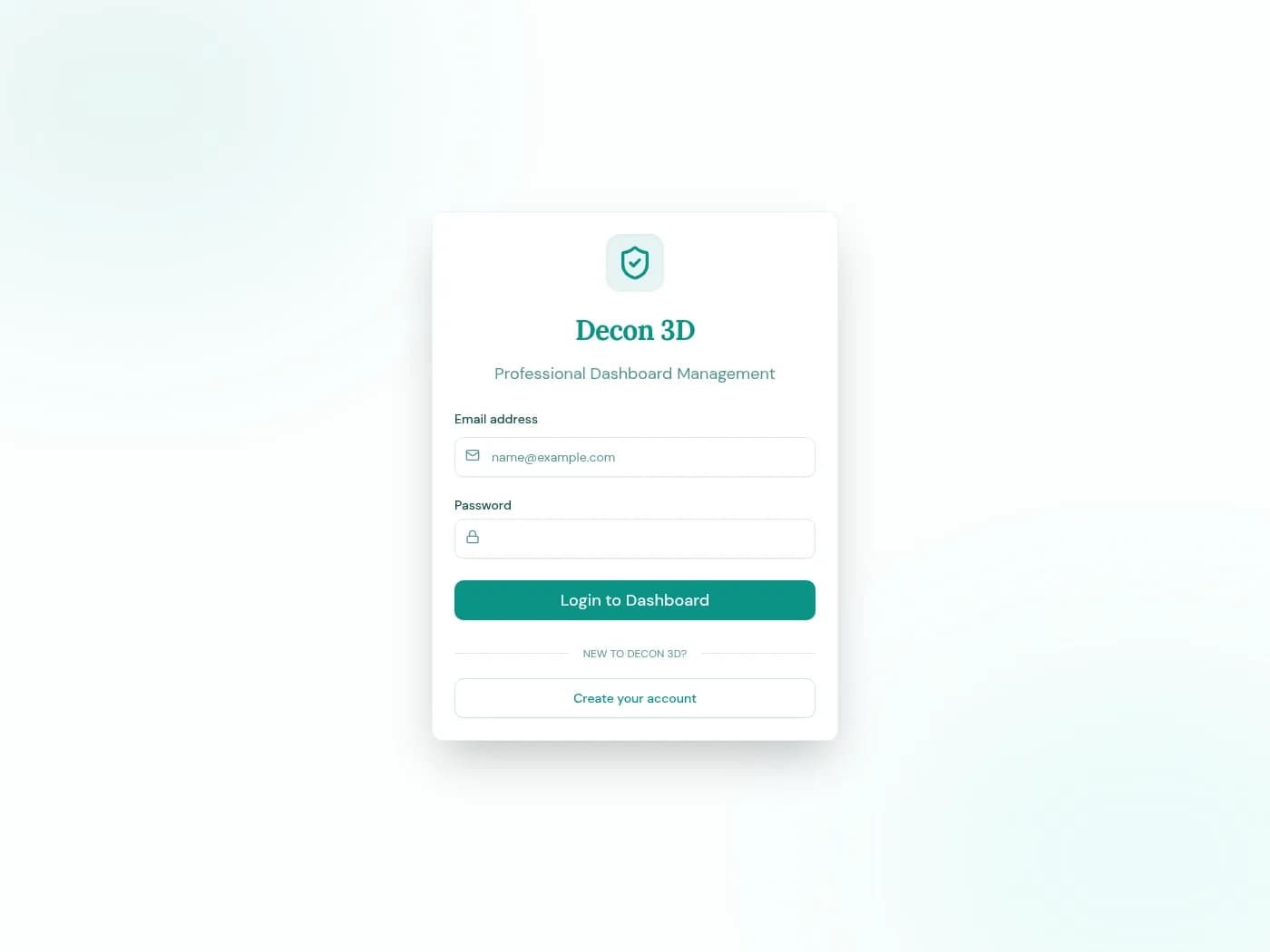 Decon Dashboard Shell