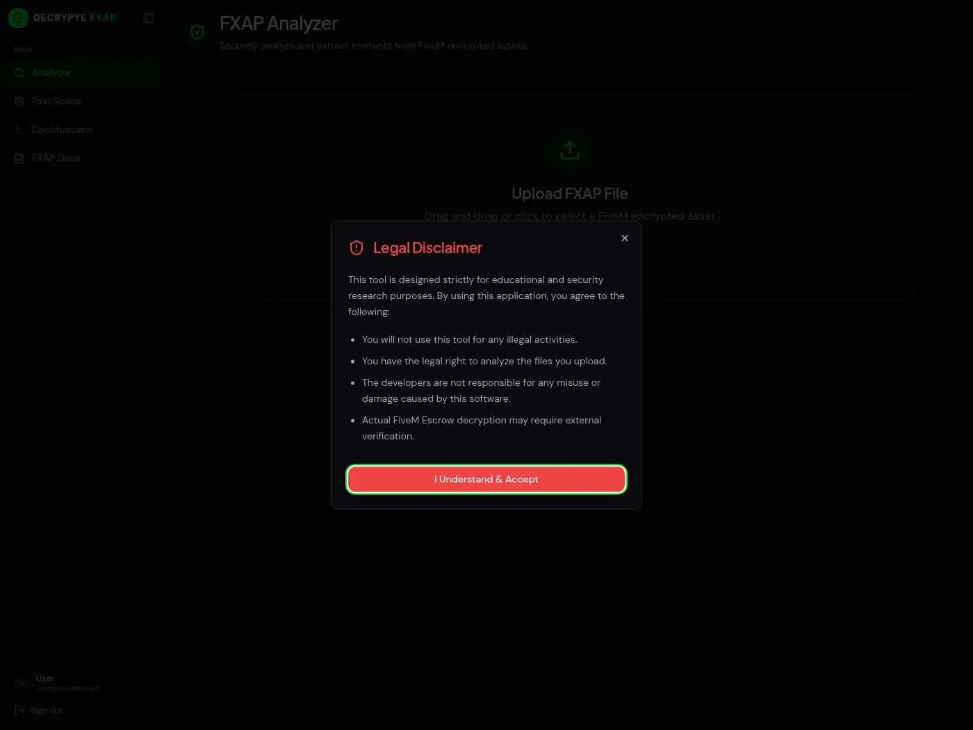 Decrypye FXAP Tool