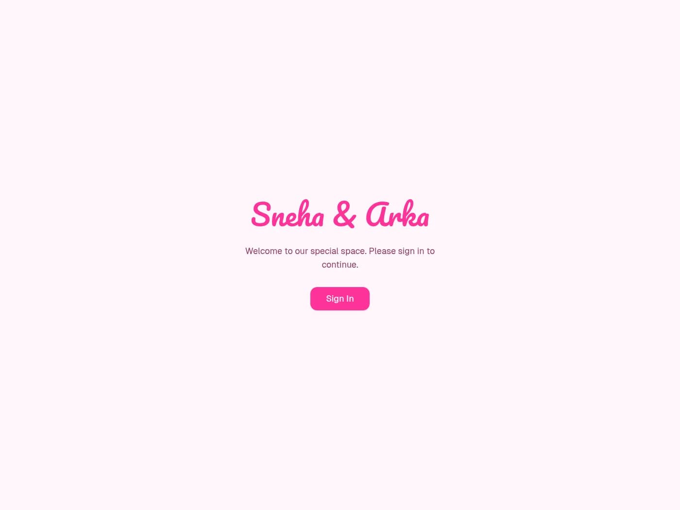 Sneha Dedication Page