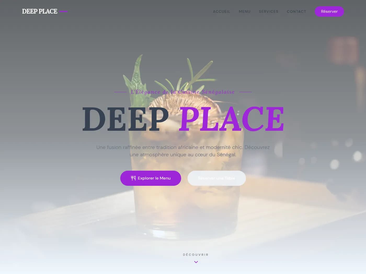 Deep Place Restaurant Web