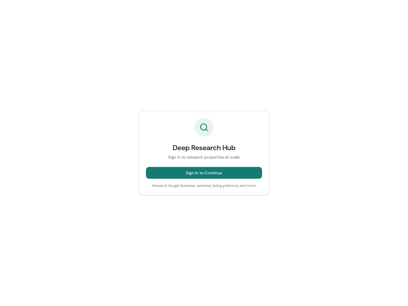 Deep Research Hub