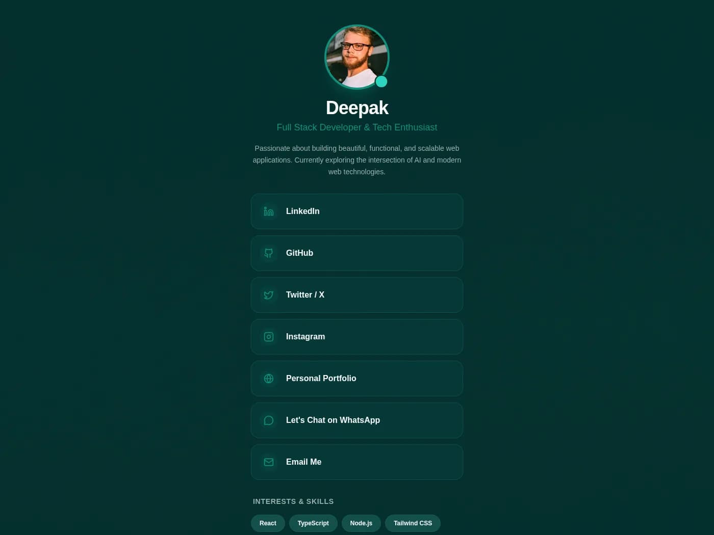 Deepak's Digital Card
