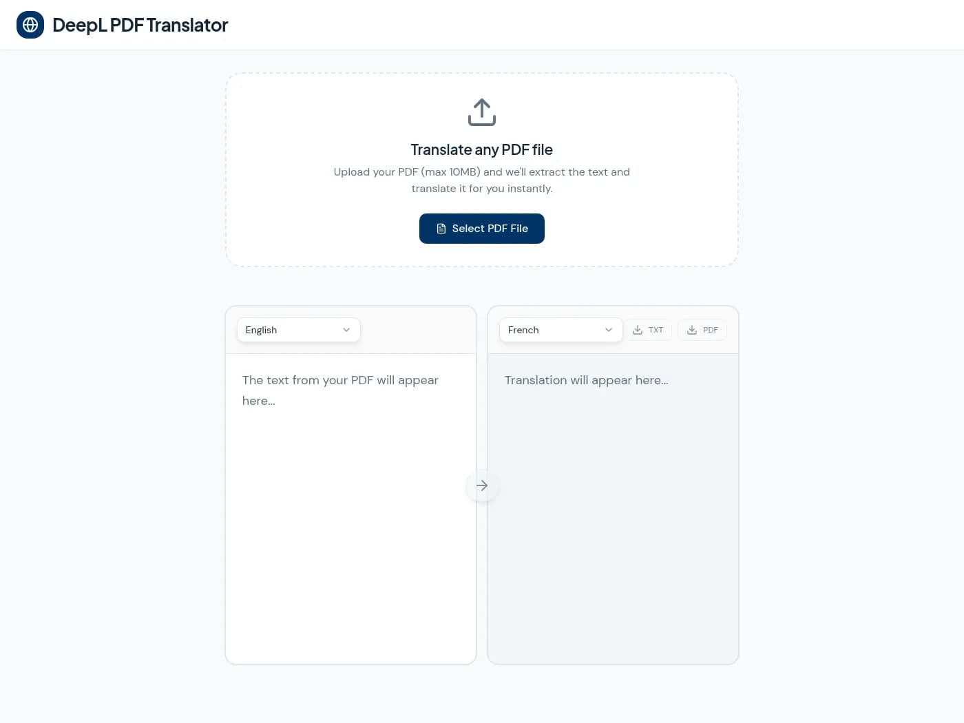 DeepL PDF Translator