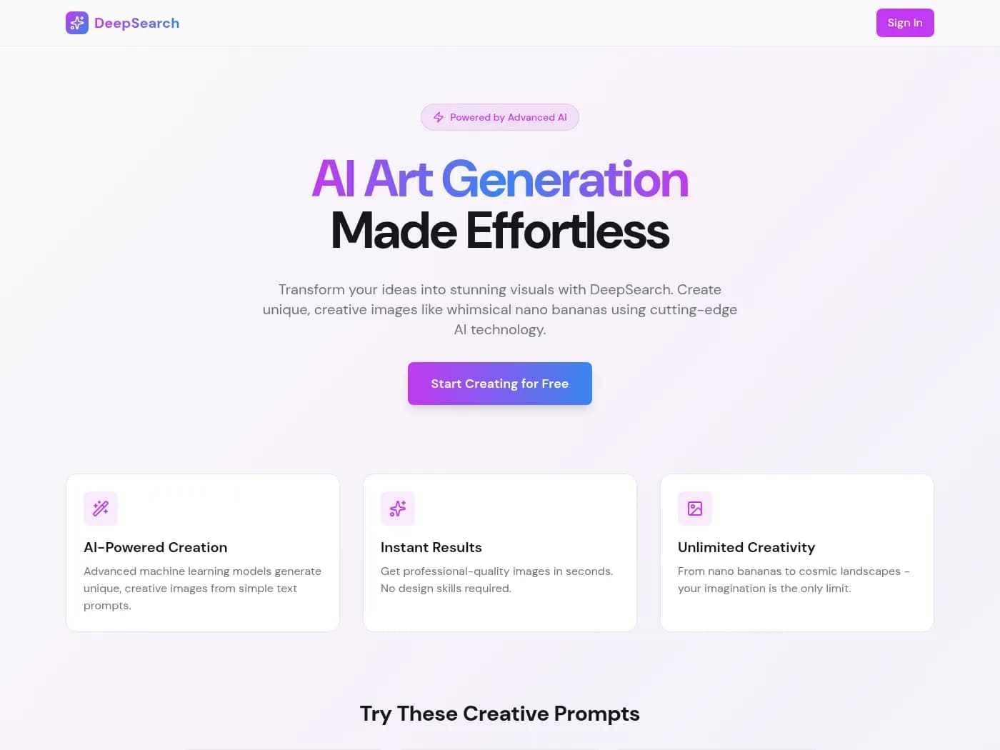 DeepSearch AI Art