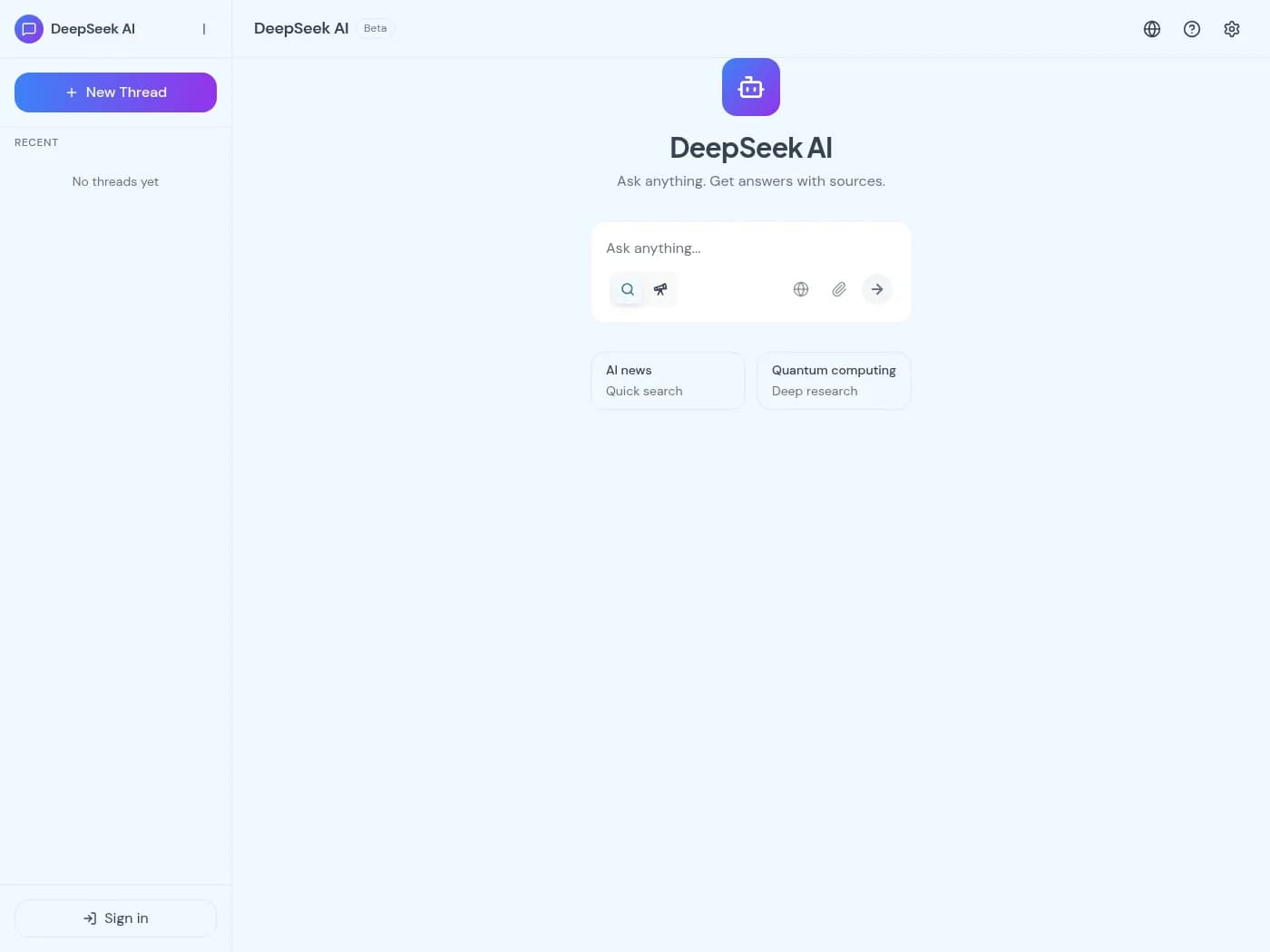 DeepSeek AI Clone