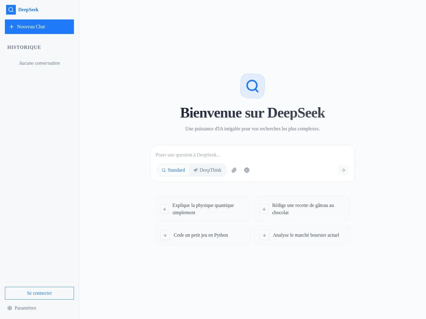 DeepSeek Web Clone