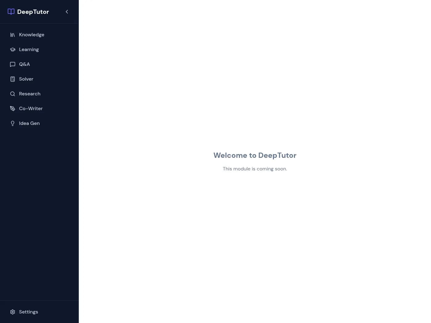 DeepTutor Platform