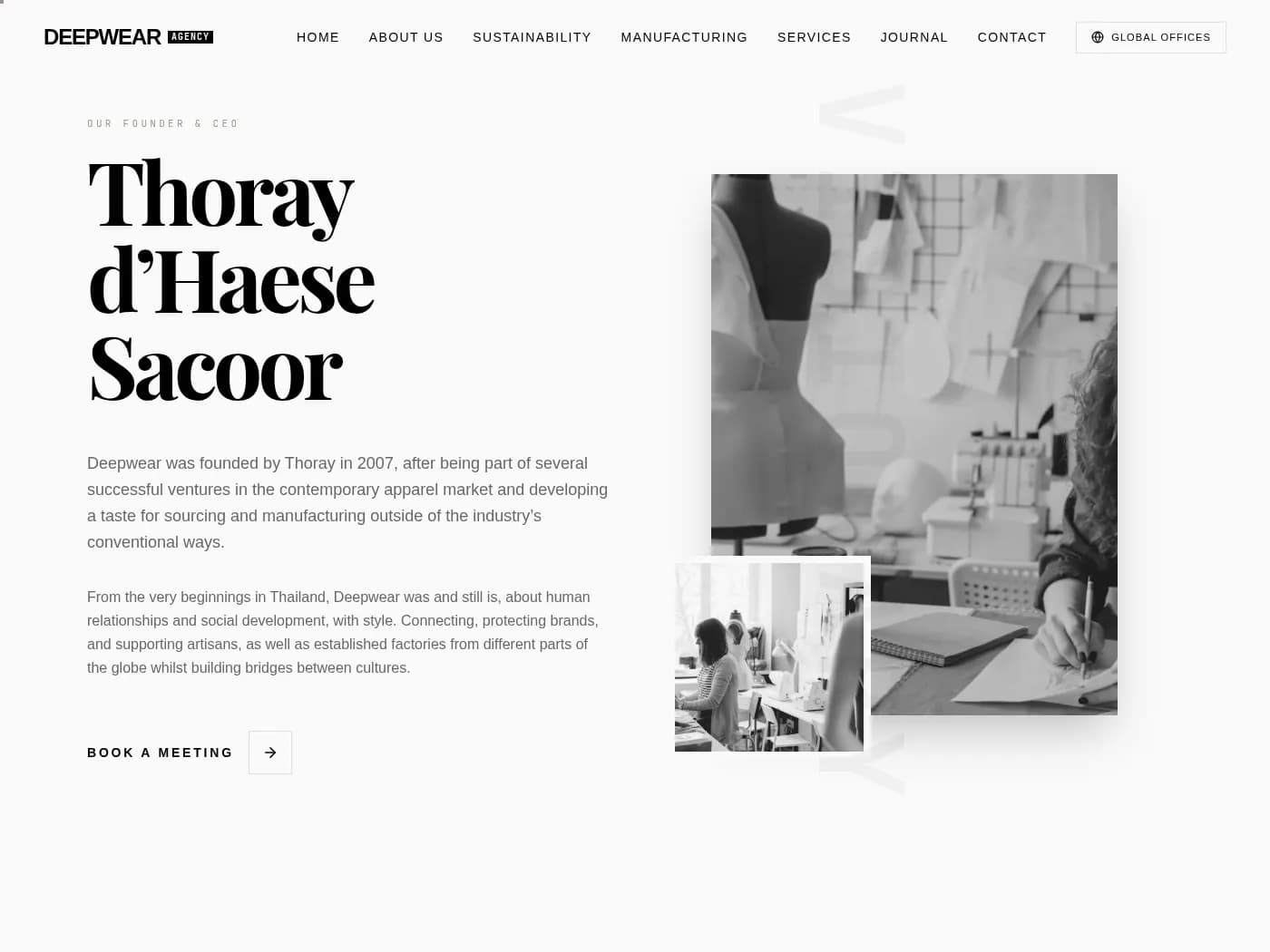 Deepwear Landing Page