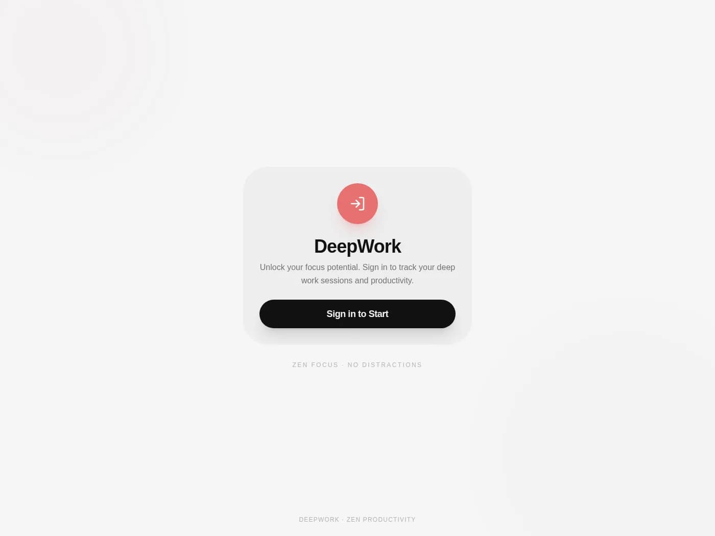 DeepWork Pomodoro App