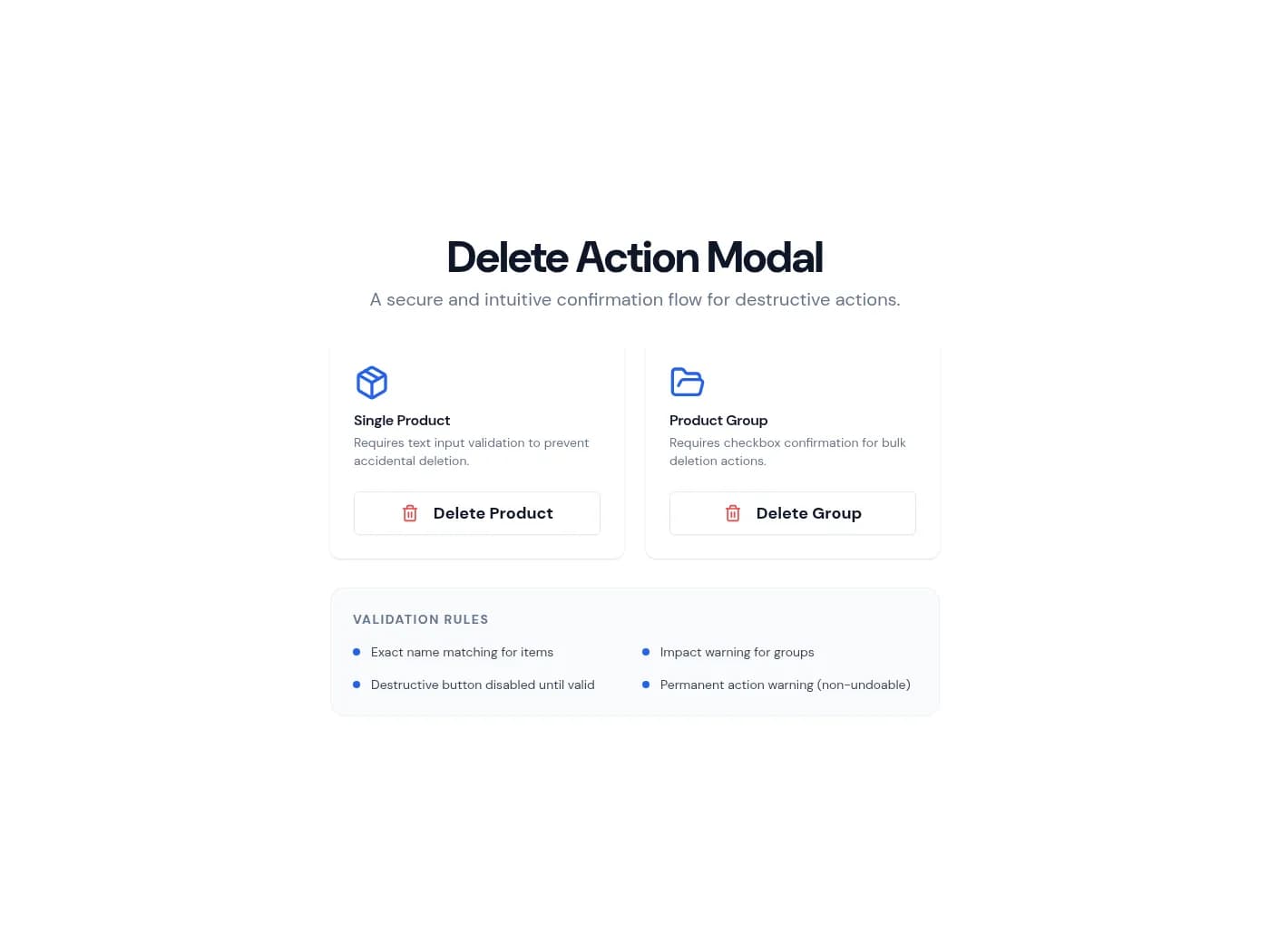 Delete Action Modal