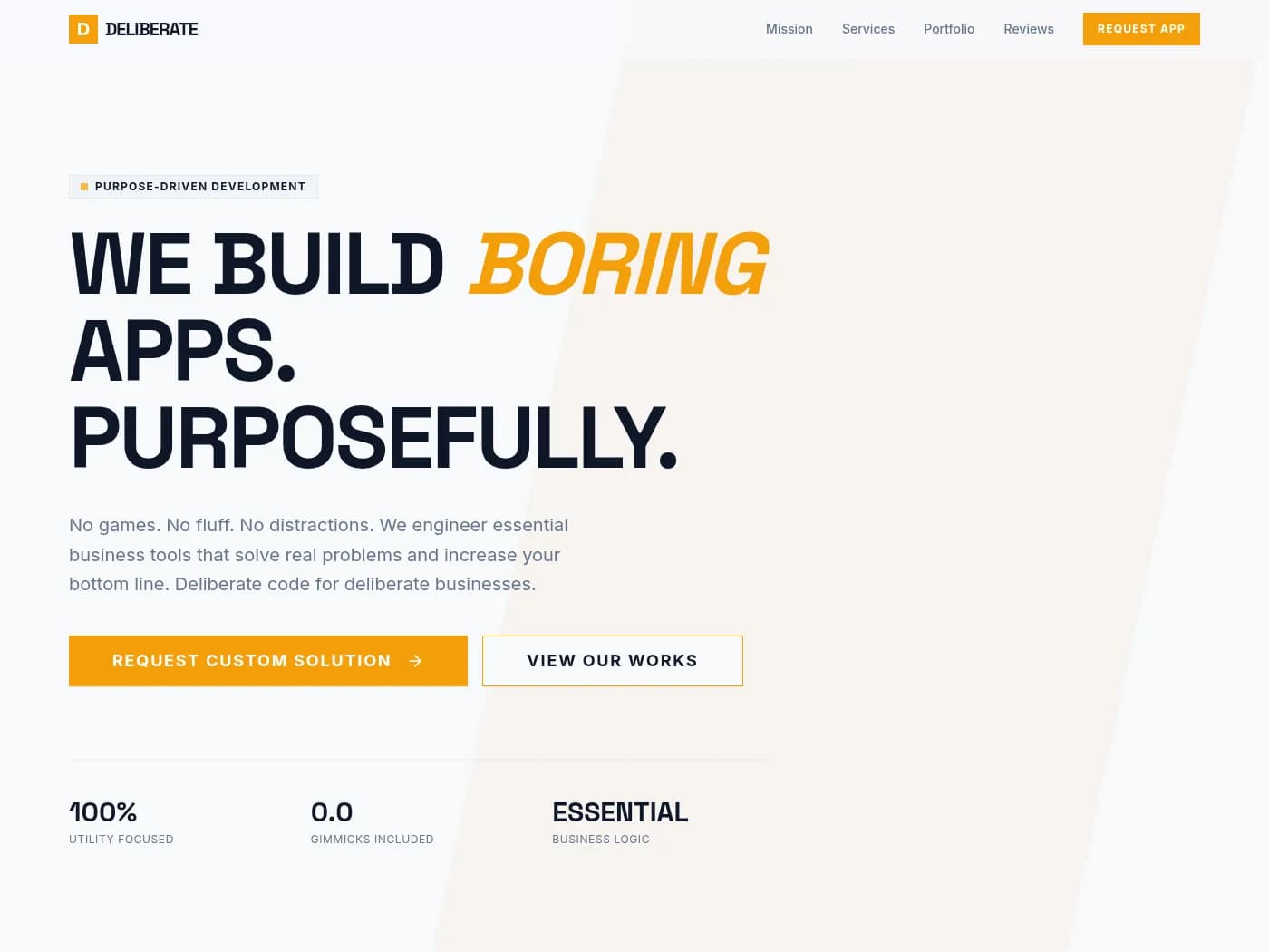 Deliberate App Landing