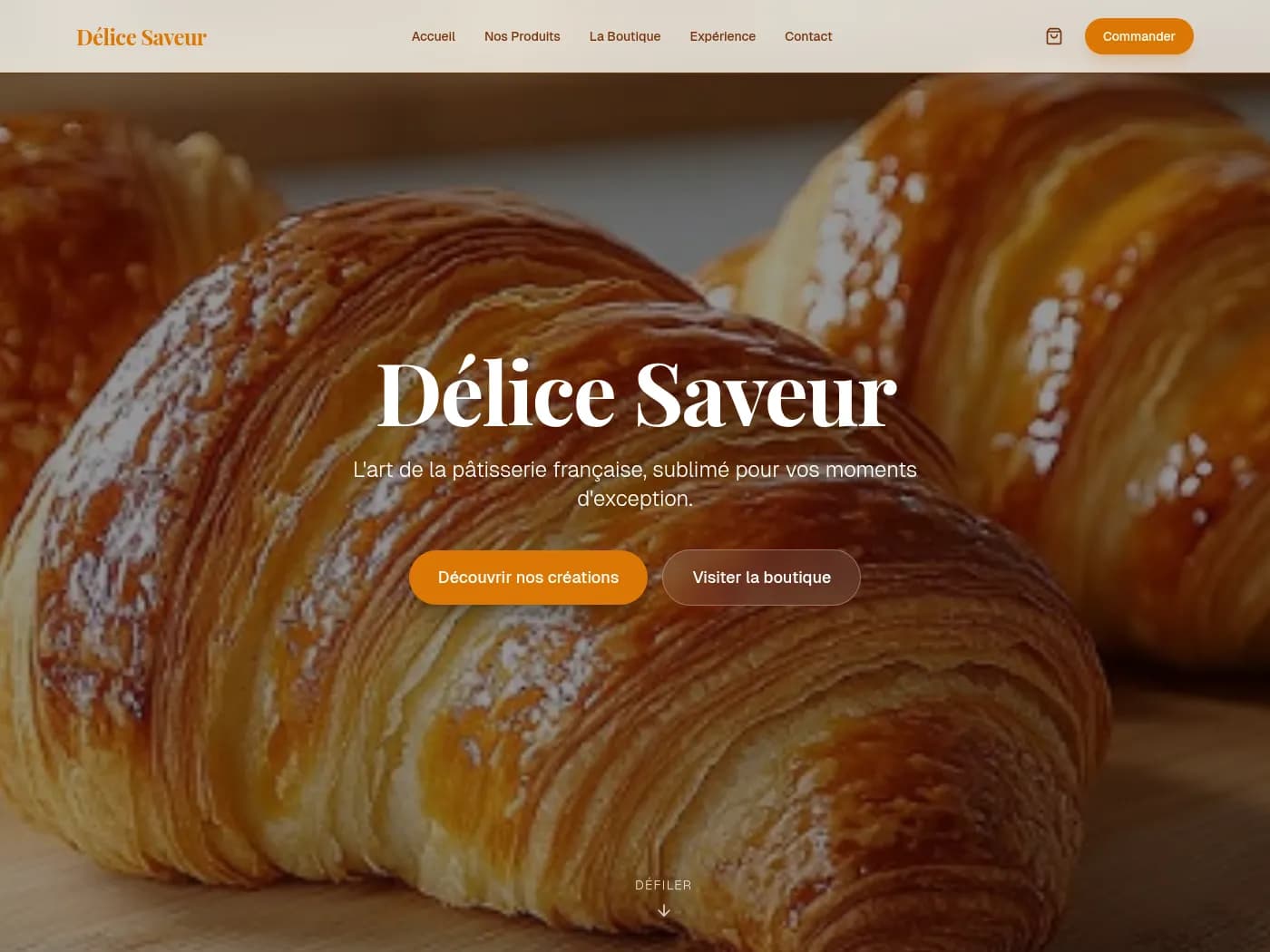 Délice Saveur Webpage