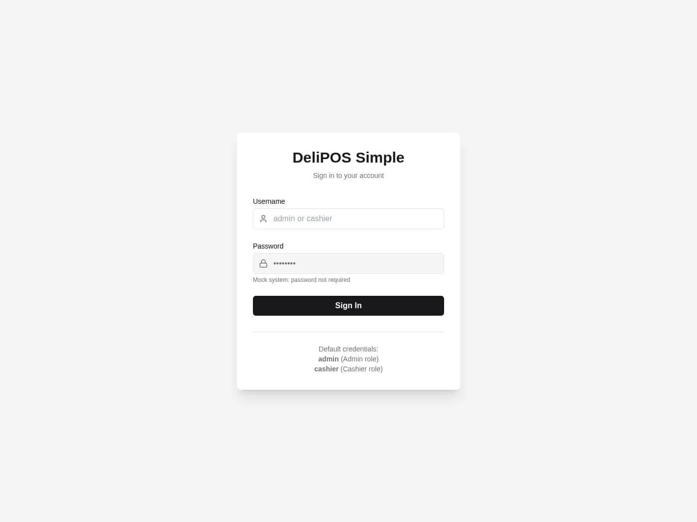 DeliPOS Simple