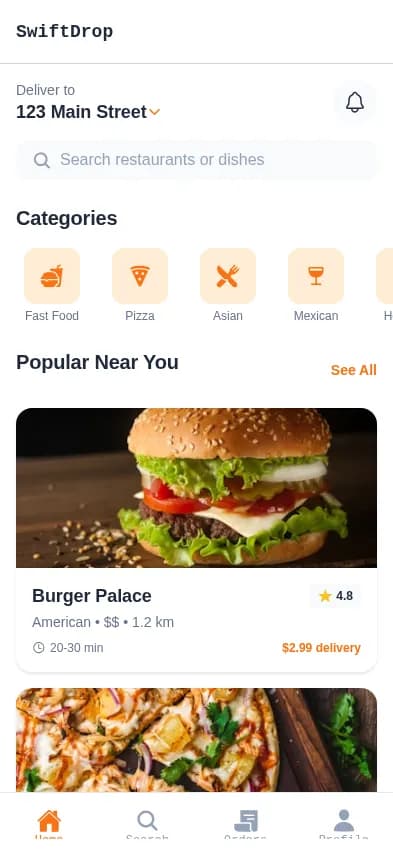 SwiftDrop Delivery