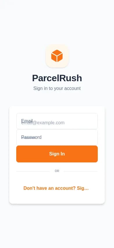 ParcelRush Delivery App