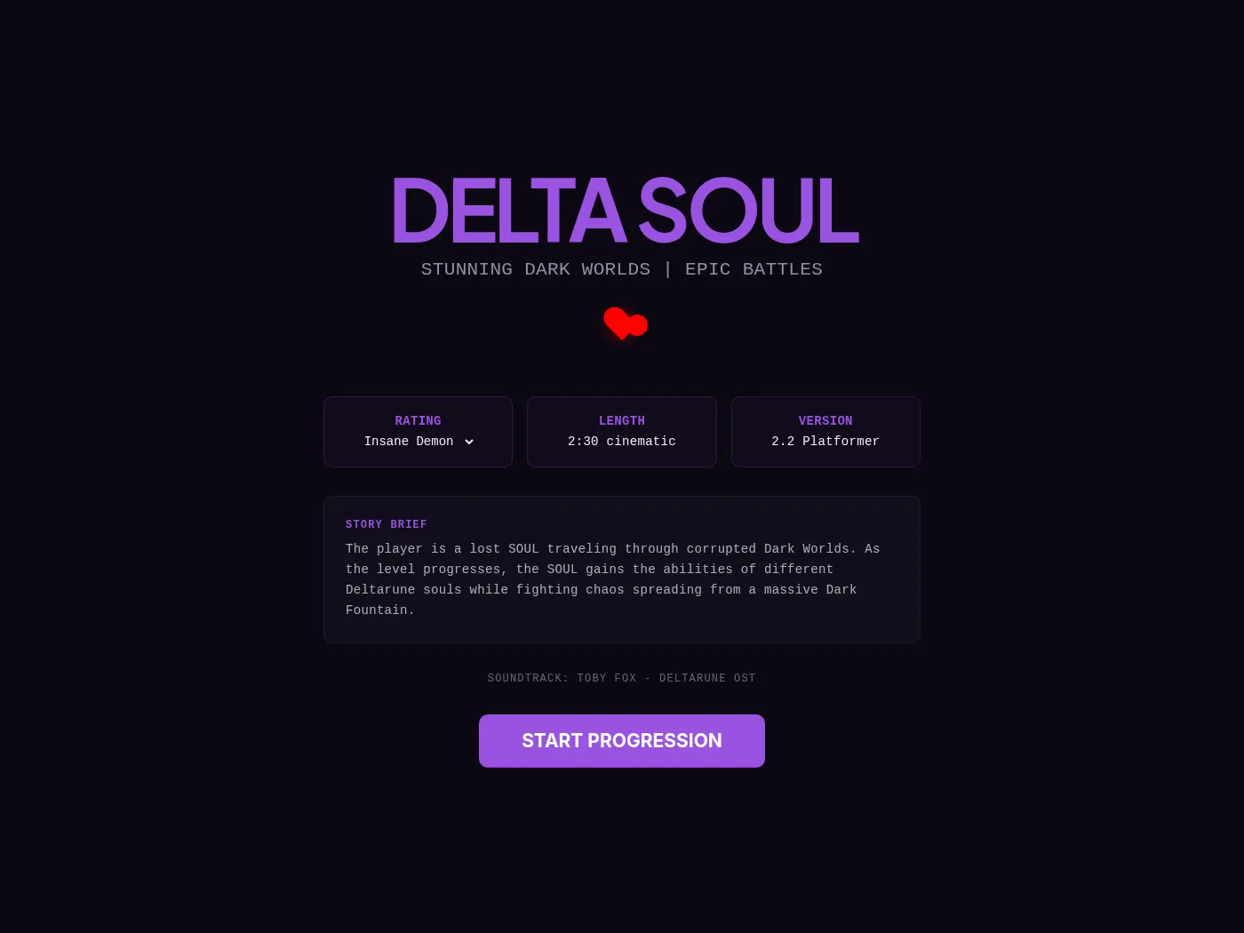 DELTA SOUL Progression Level