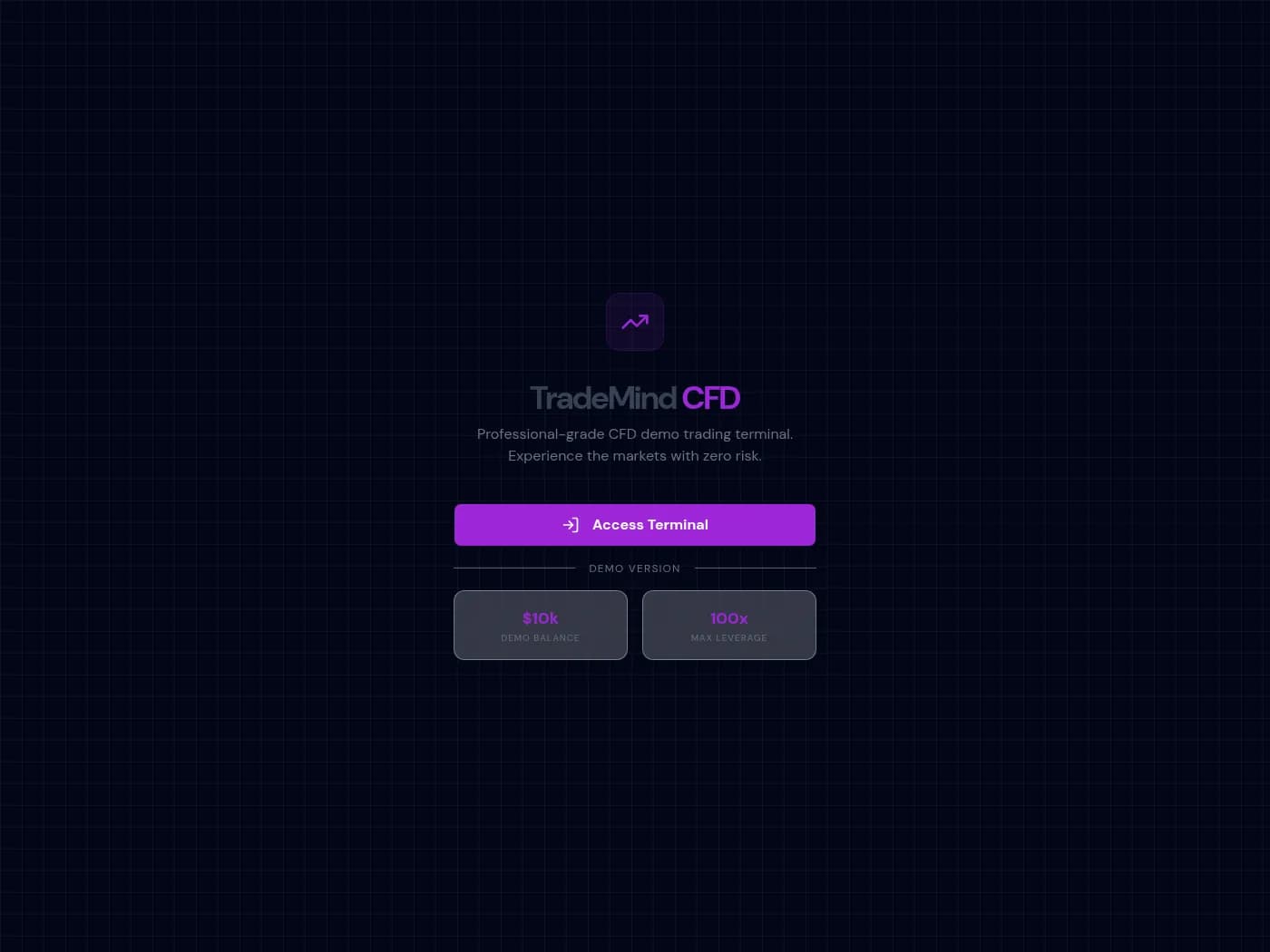 Demo CFD Trading Platform
