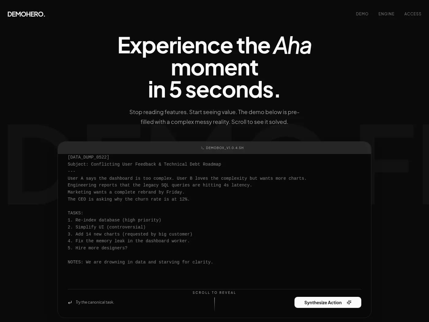 DemoHero Landing Page
