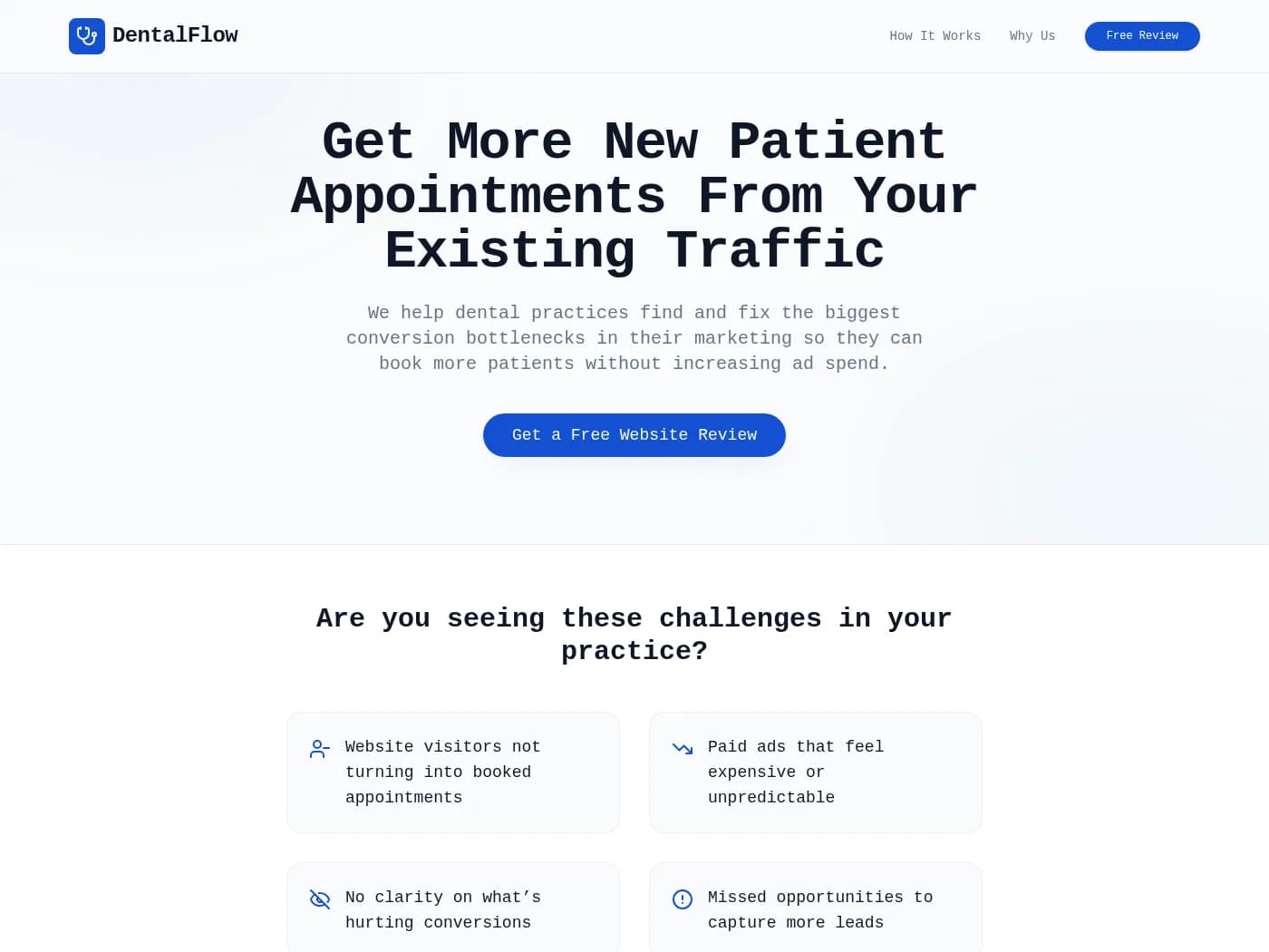 Dental Leads Landing Page
