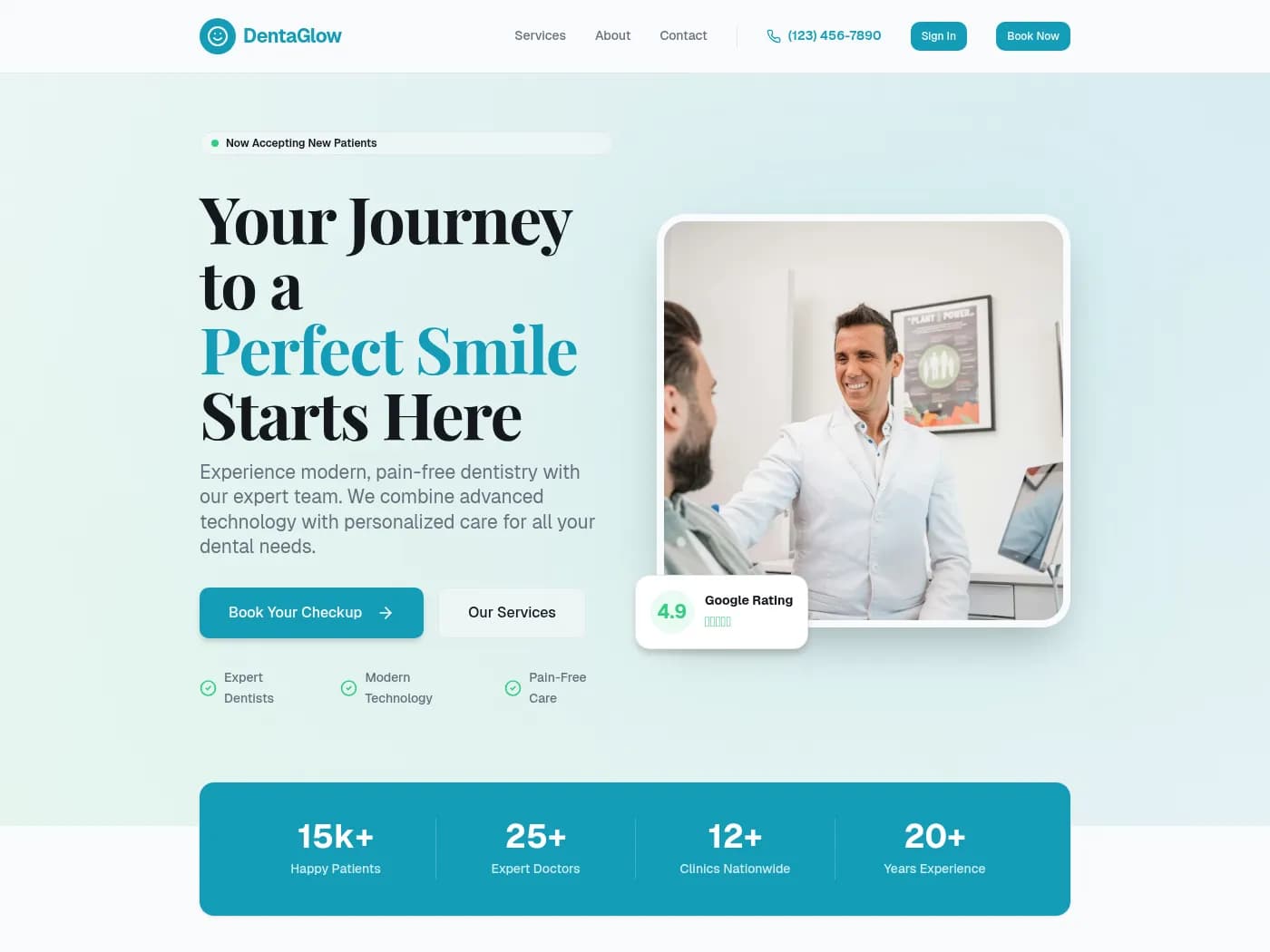 Modern Dental Checkup Site