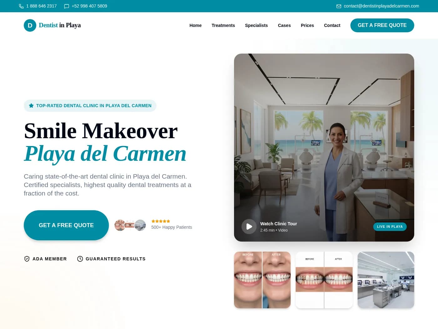 Playa Dentist Web Clone