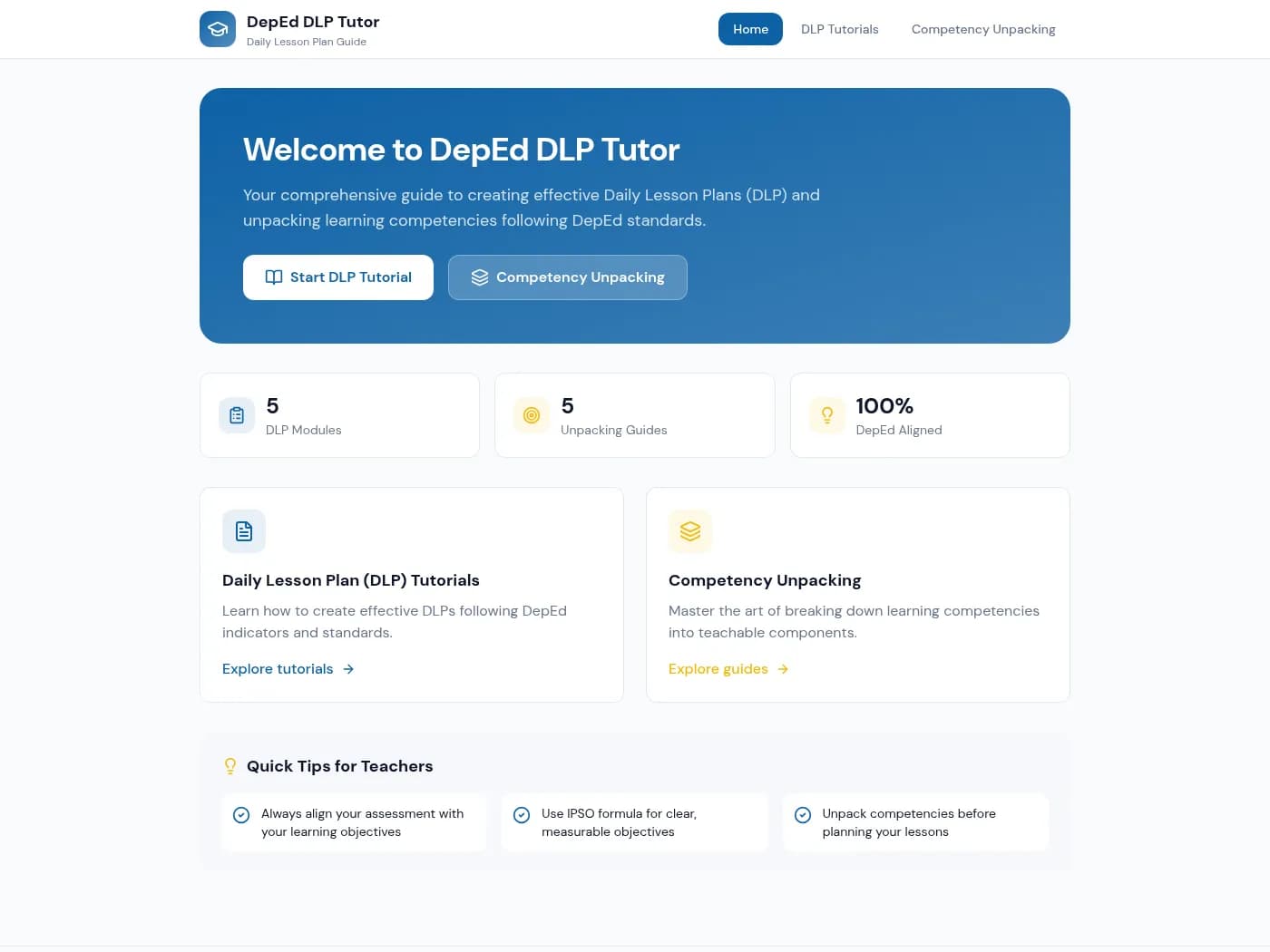 DepEd DLP Tutor