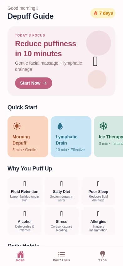 Depuff Guide App